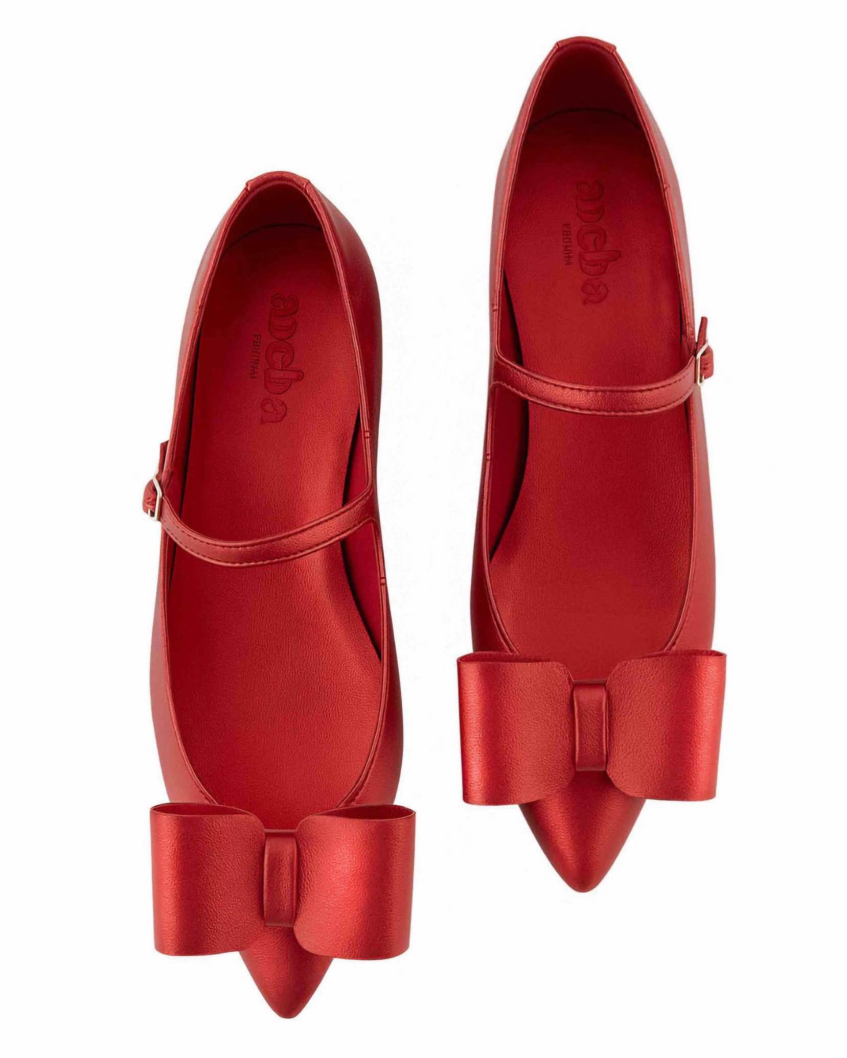 Adeba Merceditas rojas con lazo Miss Mary Jane red